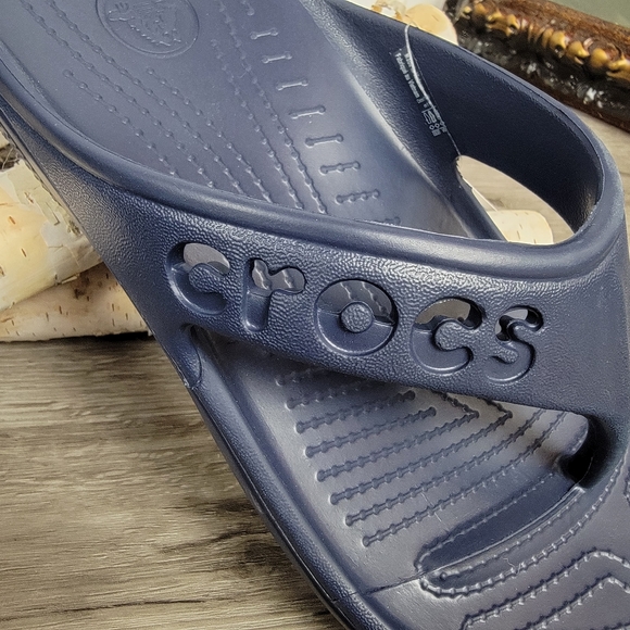 CROCS | Shoes | Mens Crocs Navy Blue Flip Flops | Poshmark